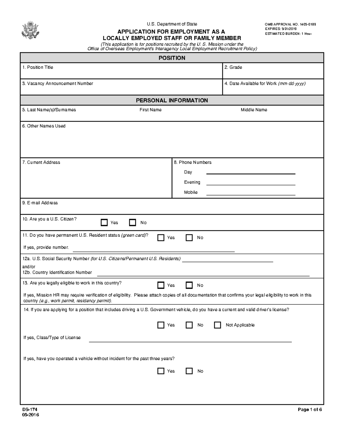 Application-Form-DS-174 CCN - Computer Science - Studocu