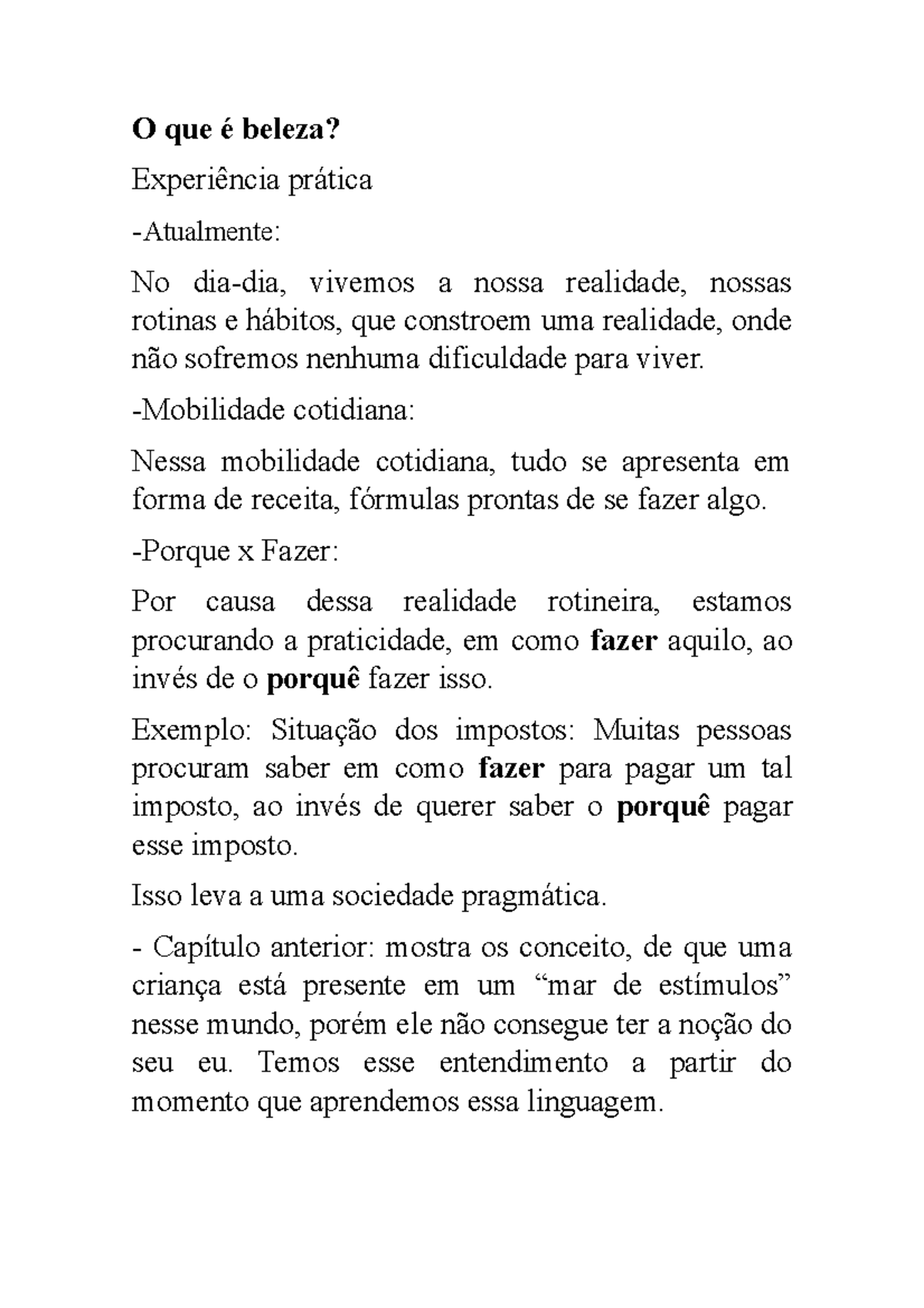 O Que é Beleza O Que é Beleza Experiência Prática Atualmente No Dia