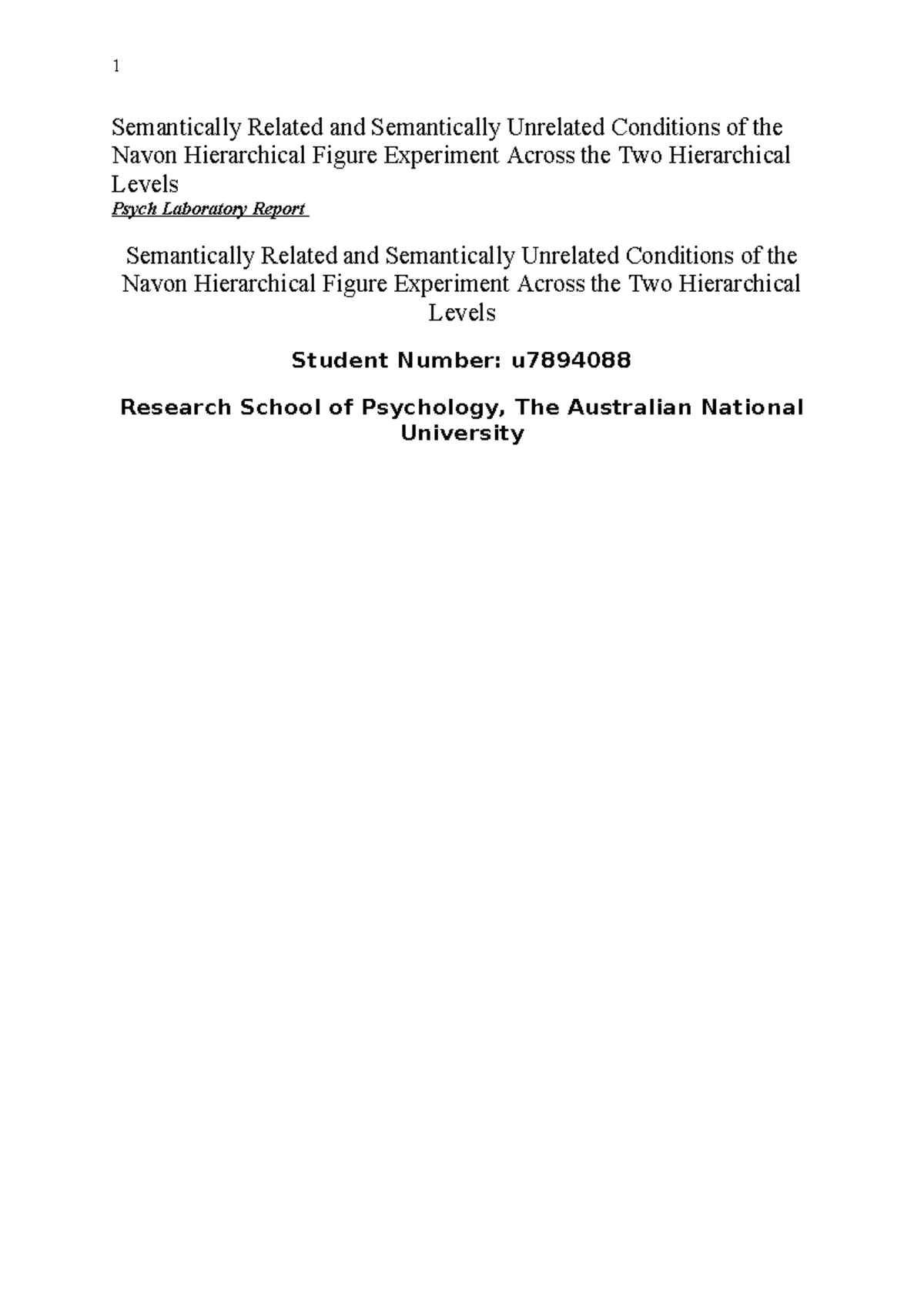 The Effect of Global and Local Processing Bias on Navon experiment ...