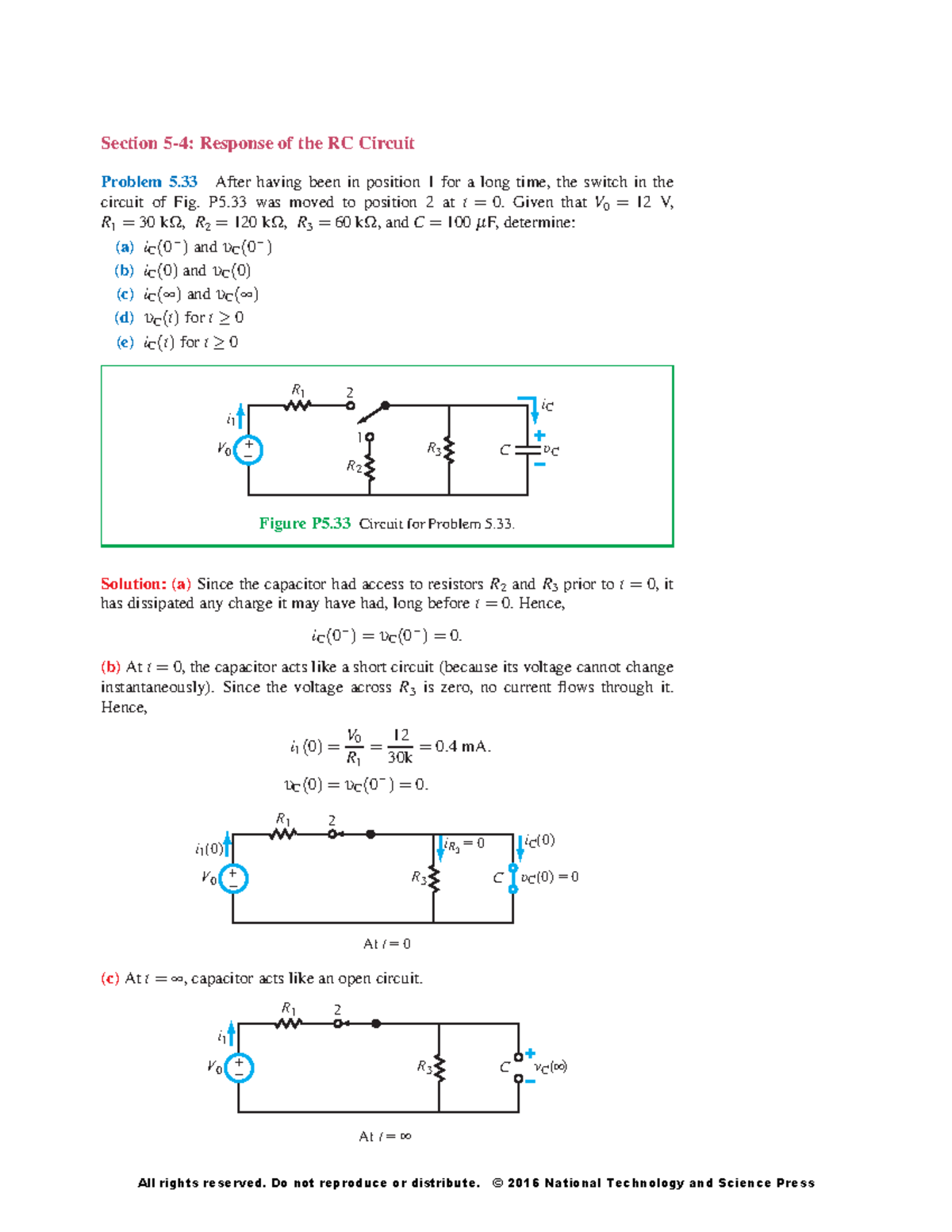 C3-5 - Electrical Circuit Theory - Section 5-4: Response of the RC ...