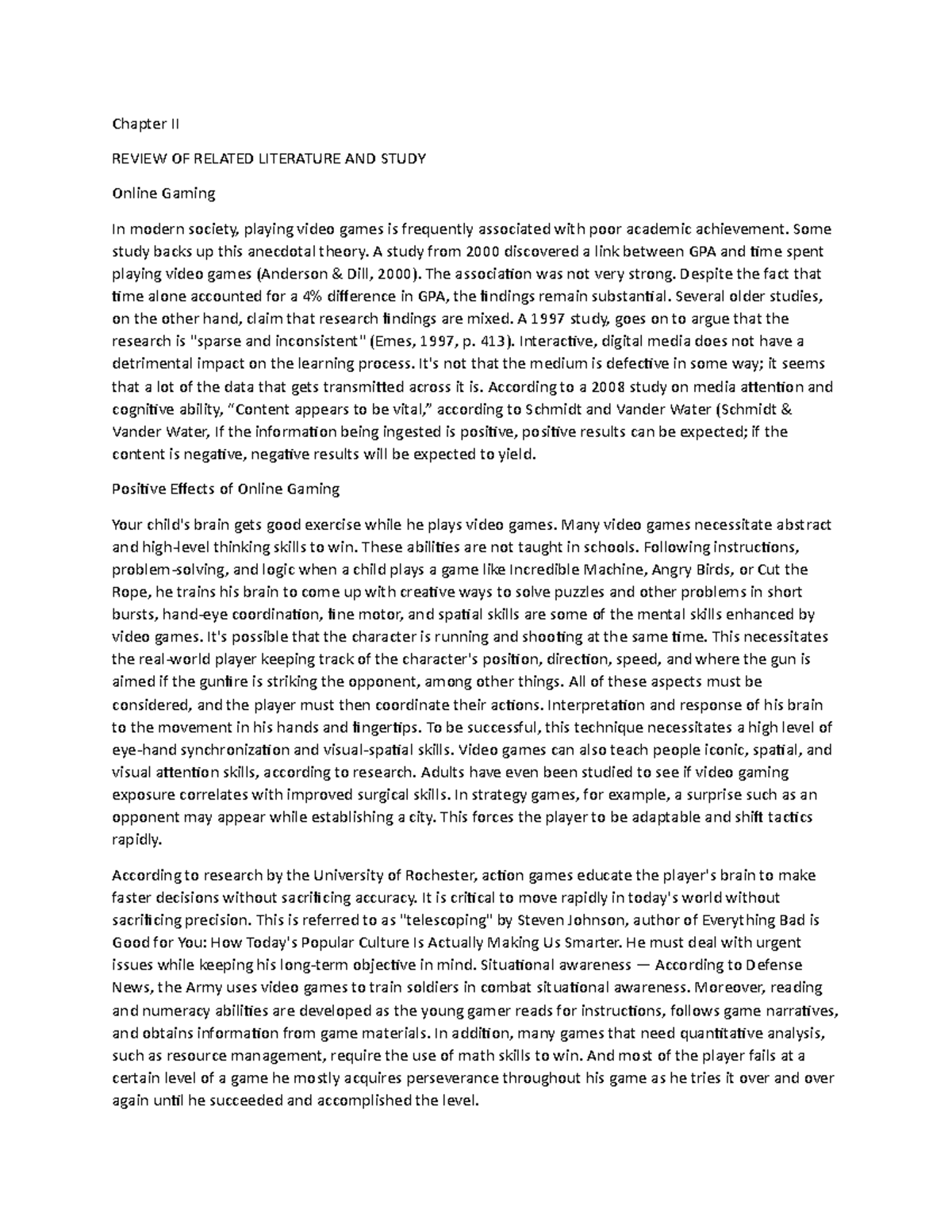 Chapter II - feewfwefwe - Chapter II REVIEW OF RELATED LITERATURE AND ...