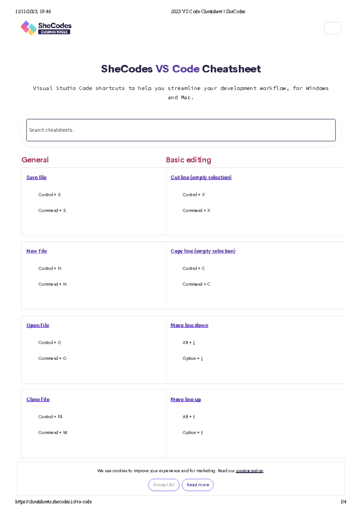 2023 VS Code Cheatsheet She Codes - SheCodes VS Code Cheatsheet Visual ... 2023 VS Code Cheatsheet She Codes - SheCodes VS Code Cheatsheet Visual ...