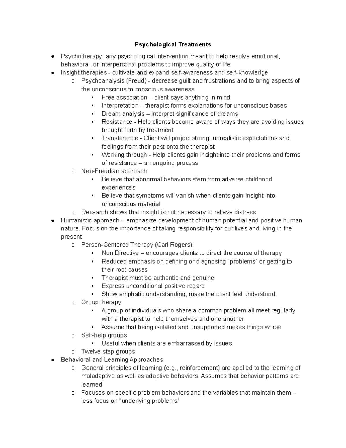 CH 17 - Psychological Treatments - Psychological Treatments ...