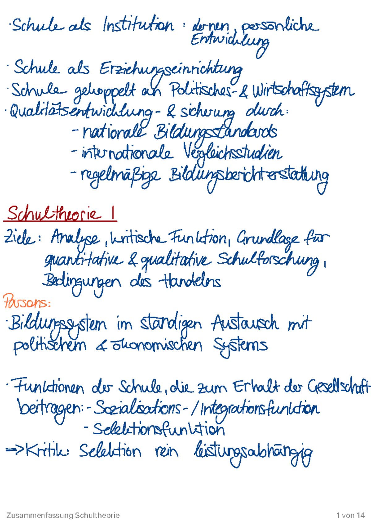 Zusammenfassung Schultheorie - Warning: Error during font loading: XMLHttpRequest is not defined ...