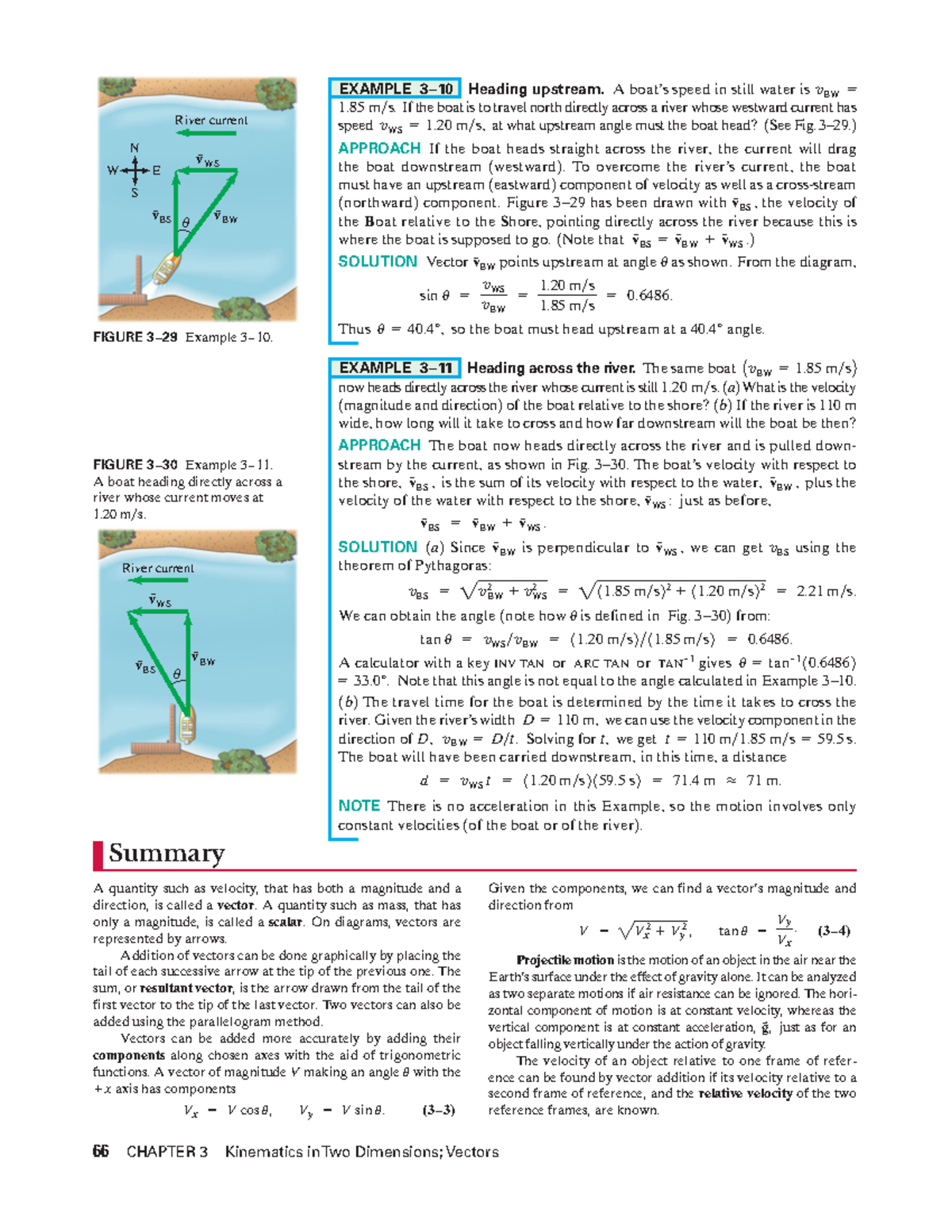 Phys06-Ch03-Summary - physics - Heading across the river. The same boat ...