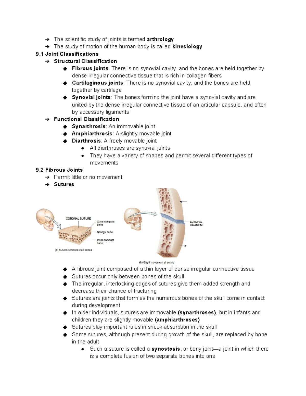Chapter 9 Joints - The scientific study of joints is termed arthrology ...