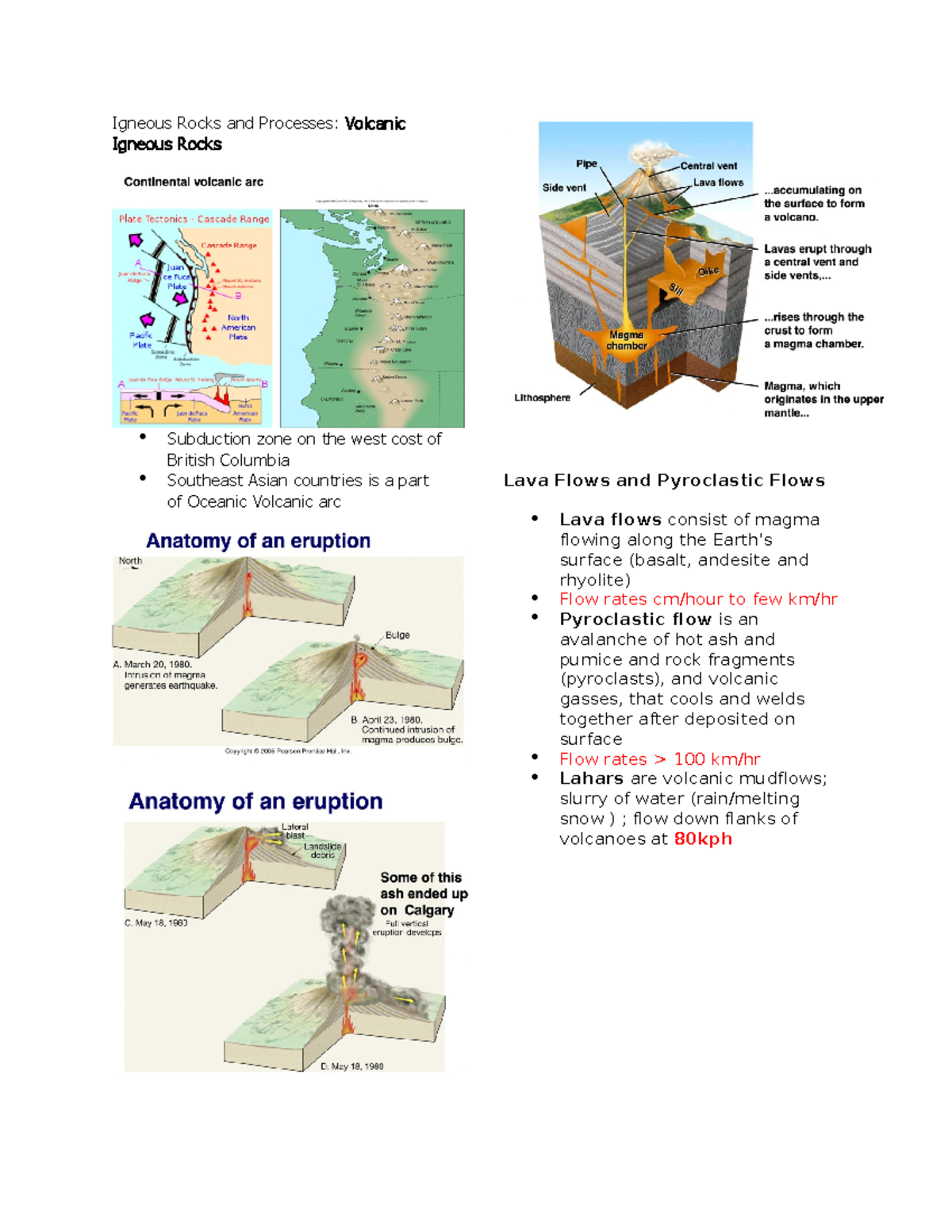 GLGY Midterm I (Part2) - Igneous Rocks and Processes: Volcanic Igneous ...