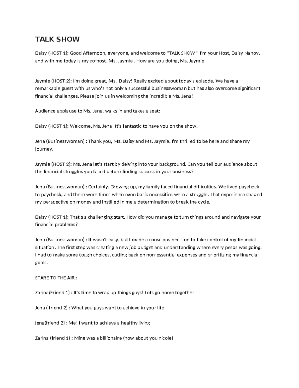 TALK SHOW PT - sorry need q lang itoh sha iunlock bwhahahahaha - TALK ...