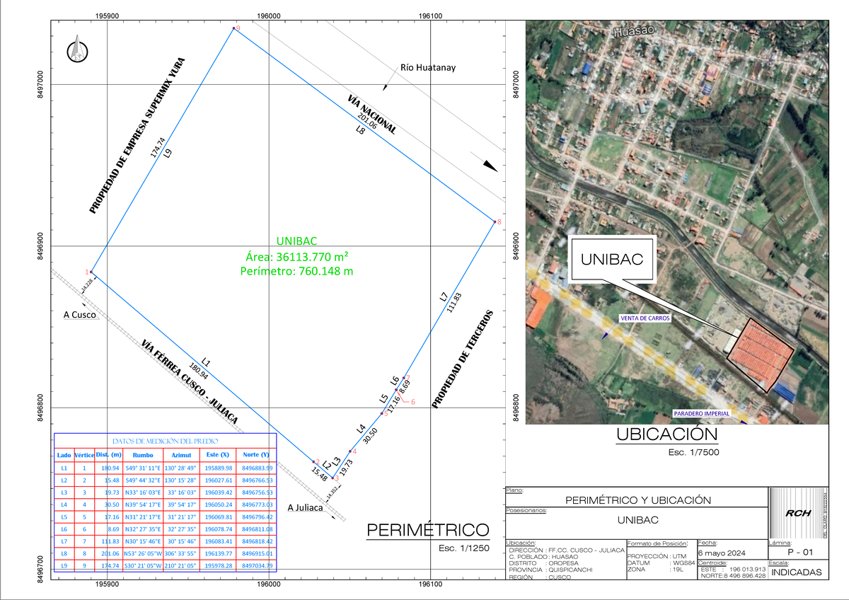 Perimetrico-A3 H - FORMATO DE PLANO DE UBICACION. - 1 2 3 4 5 6 7 8 9 180. 19. 30. 17. 111. 201 ...