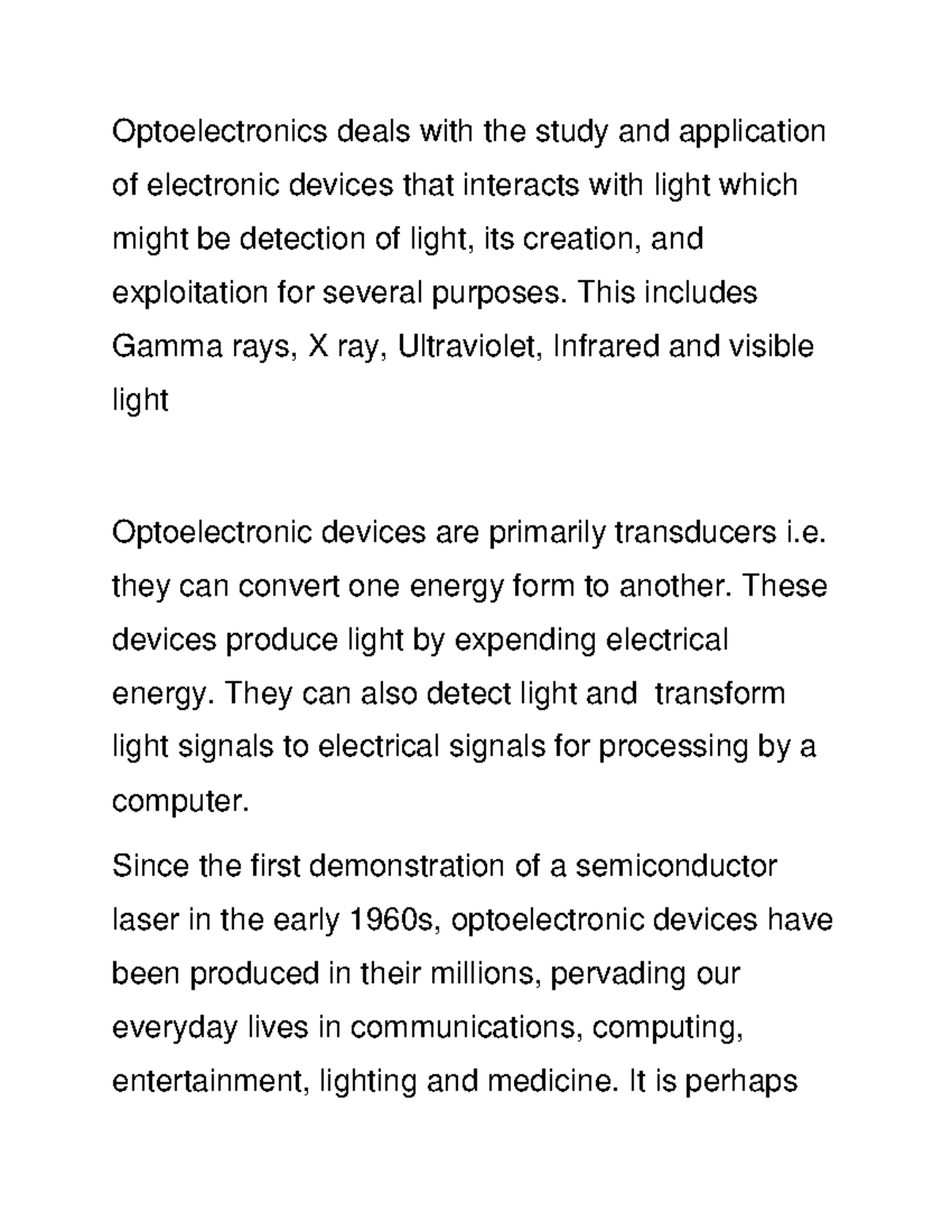 Presentation about Optoelectronics for solid state device ...