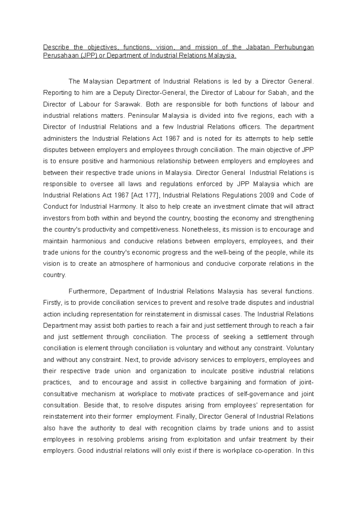 Describe the objectives of Local Government - Describe the objectives ...