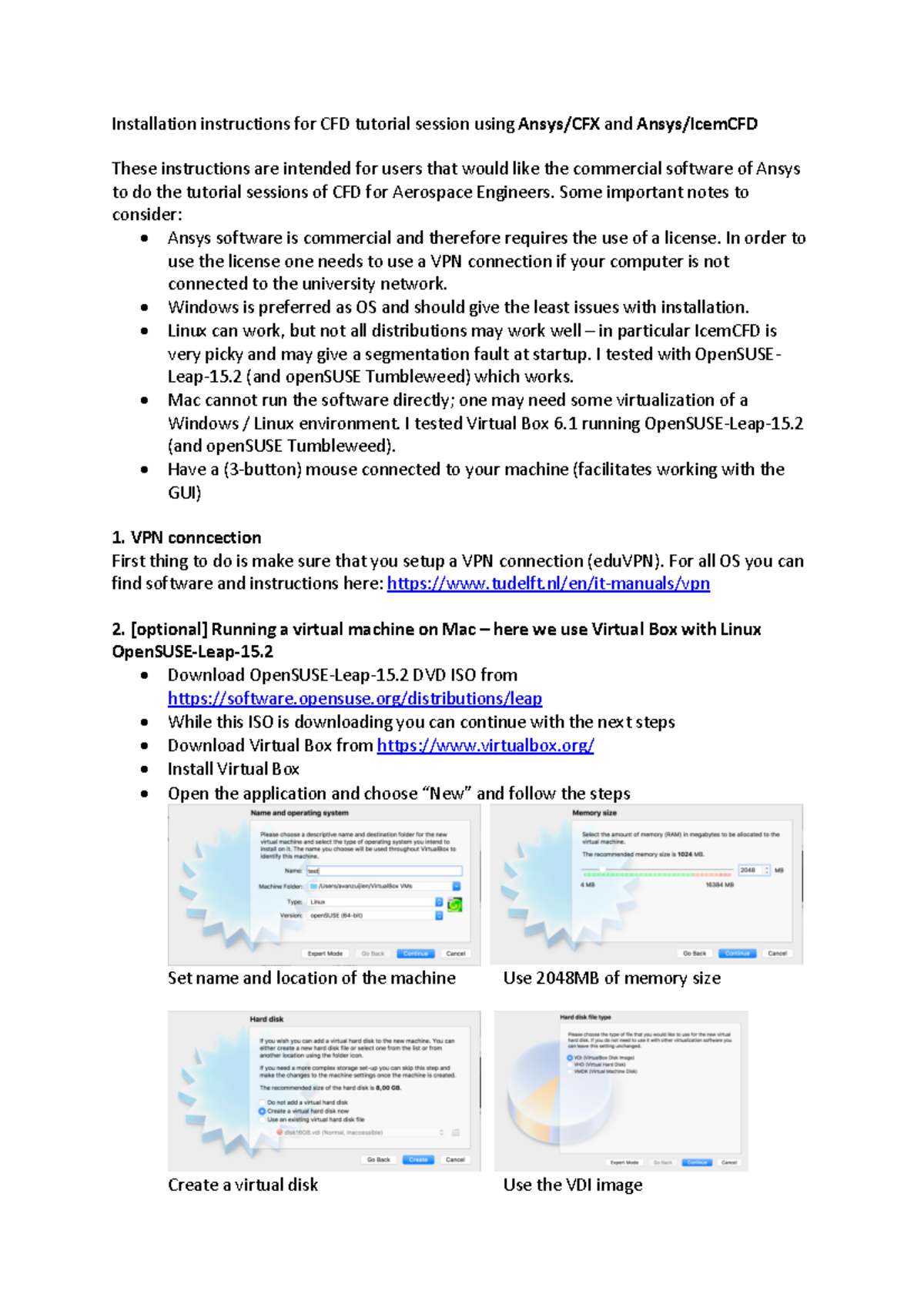 Installation instructions for CFD tutorial session using Ansys 1 - Some ...