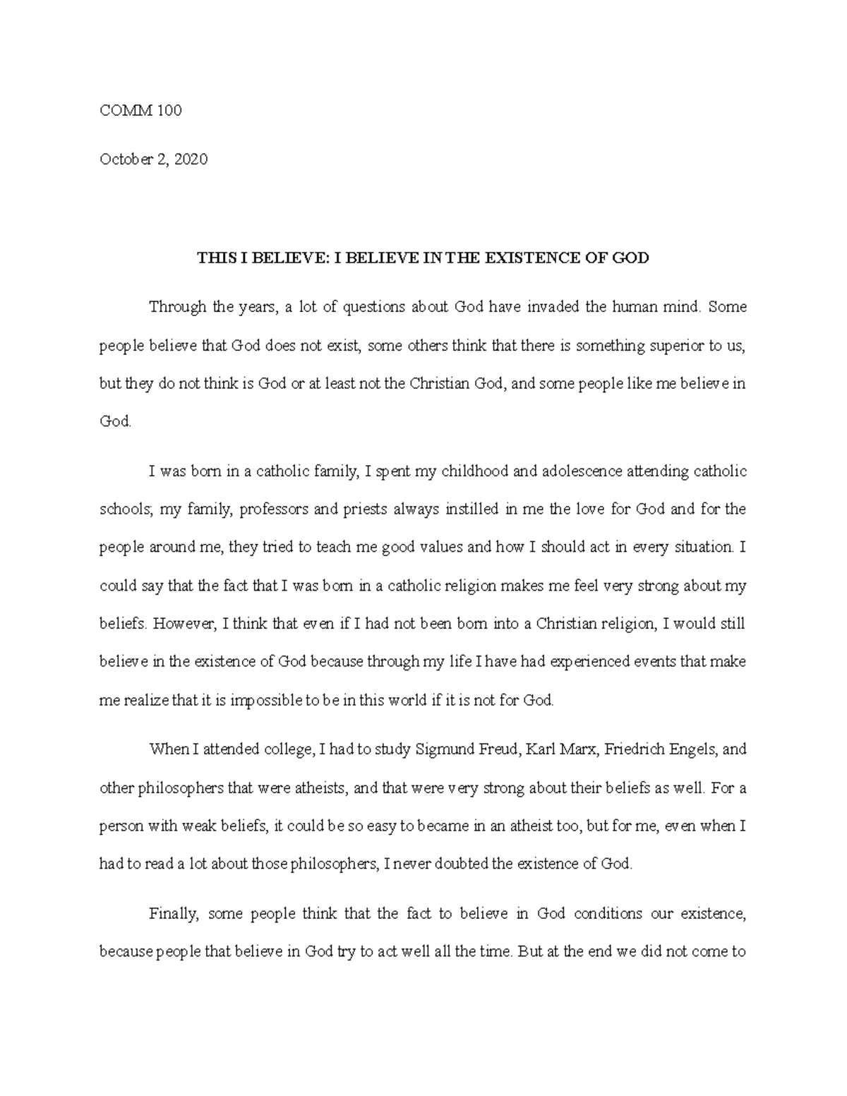 THIS I Believe - This essay talks about how to communicate my beliefs ...