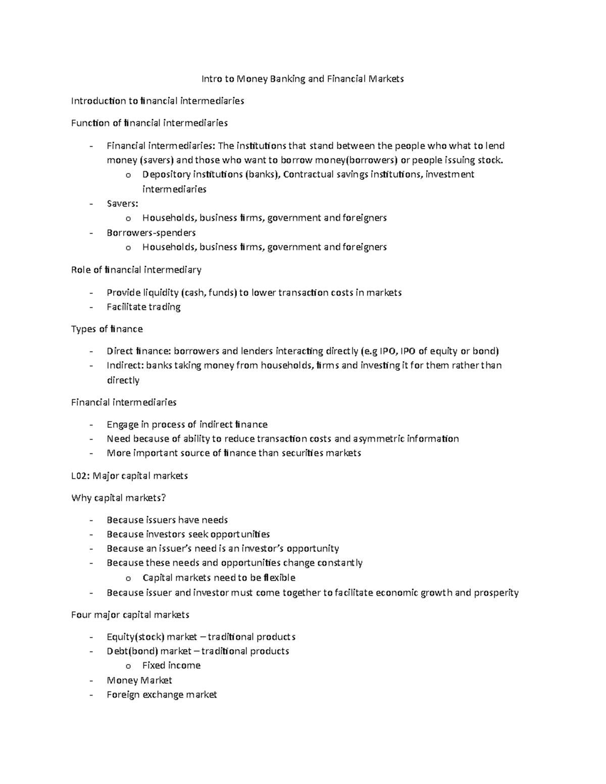 MBFM definitions - Intro to Money Banking and Financial Markets ...