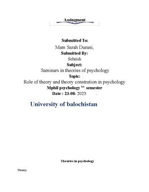 Assignment - Nightmares Due to Traumatic Events in Children Post ...