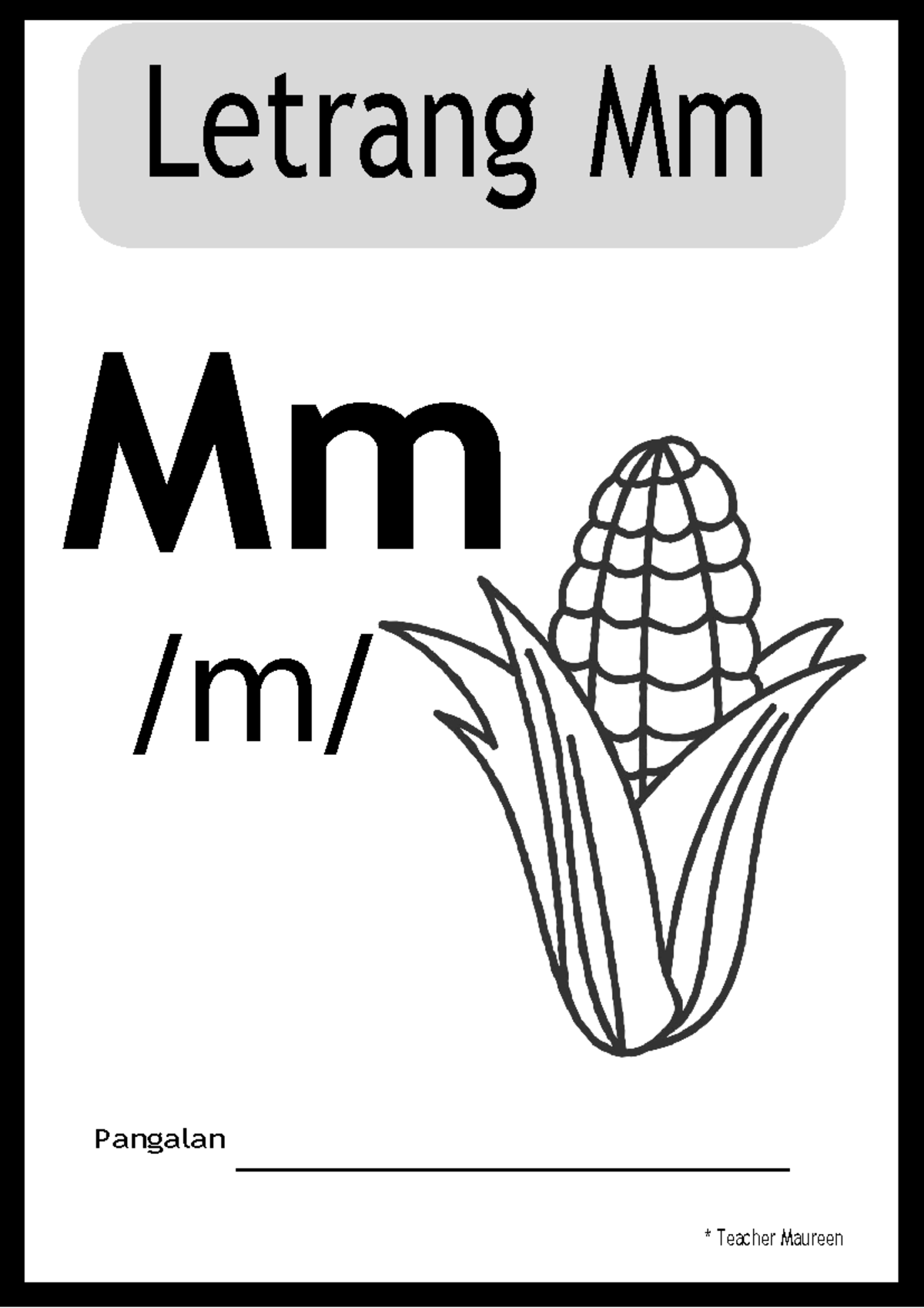 Letrang Mm Kindergarten Worksheets - Educational Management - Letrang ...