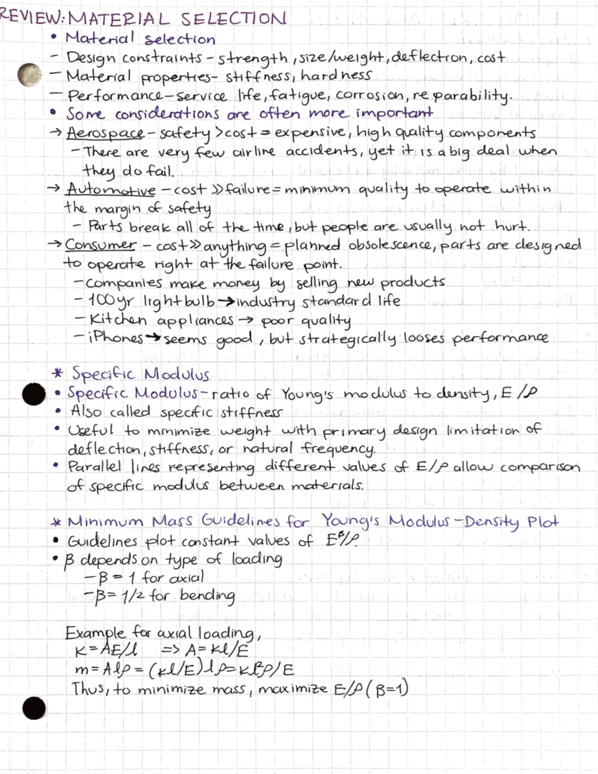 Material selection, stress and strain - M E 425 - Studocu
