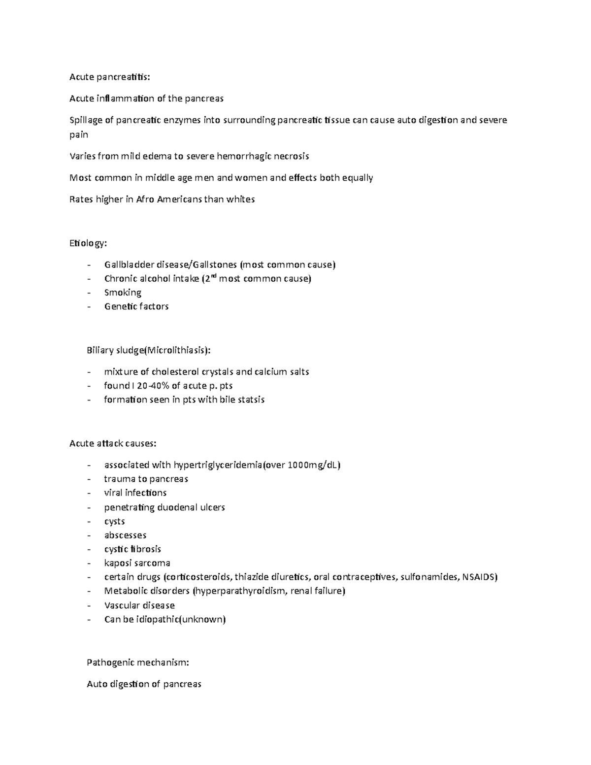 Acute pancreatitis concept map - Acute pancreatitis: Acute inflammation ...