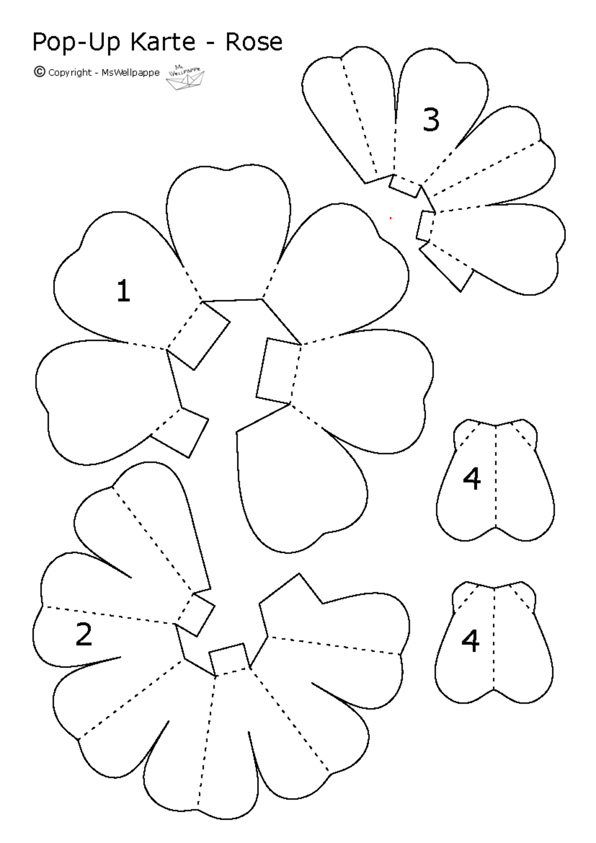 Popup rose - Pop up Rosa - Historia de Portugal - Pop-Up Karte - Rose ...
