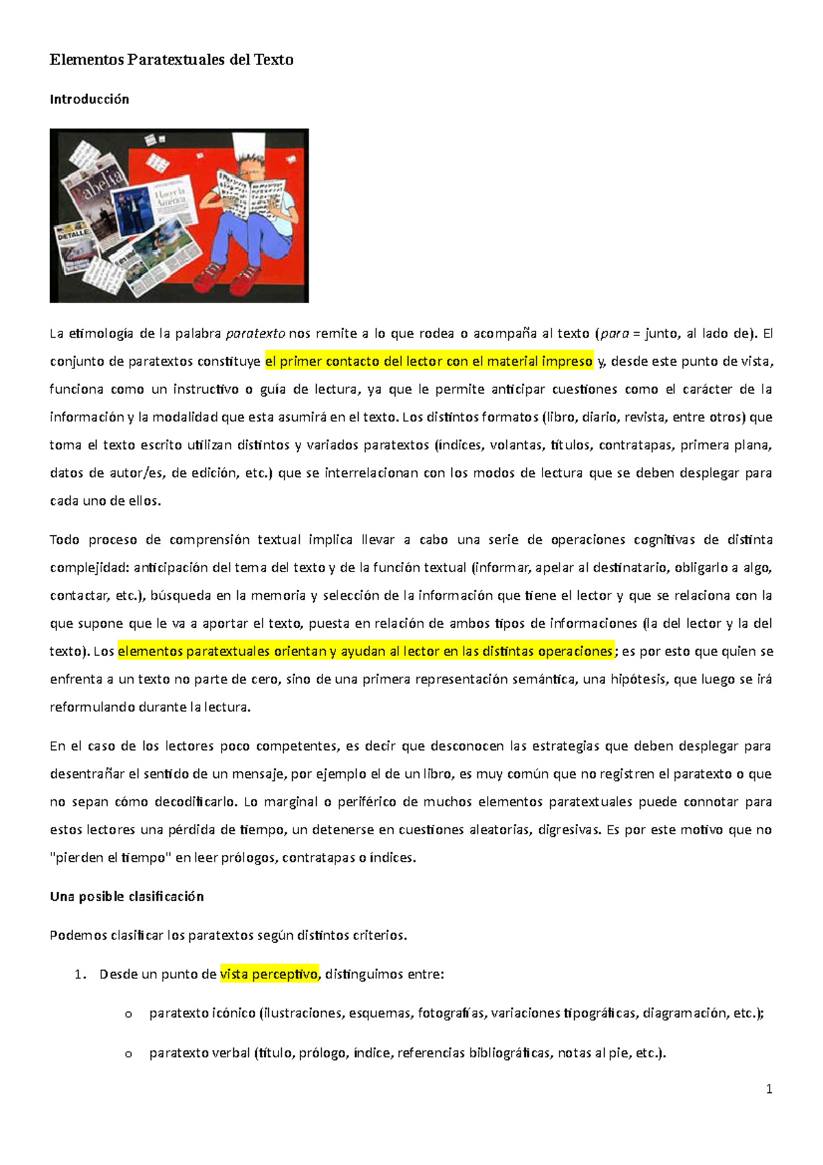 Elementos Paratextuales del Texto - Elementos Paratextuales del Texto ...