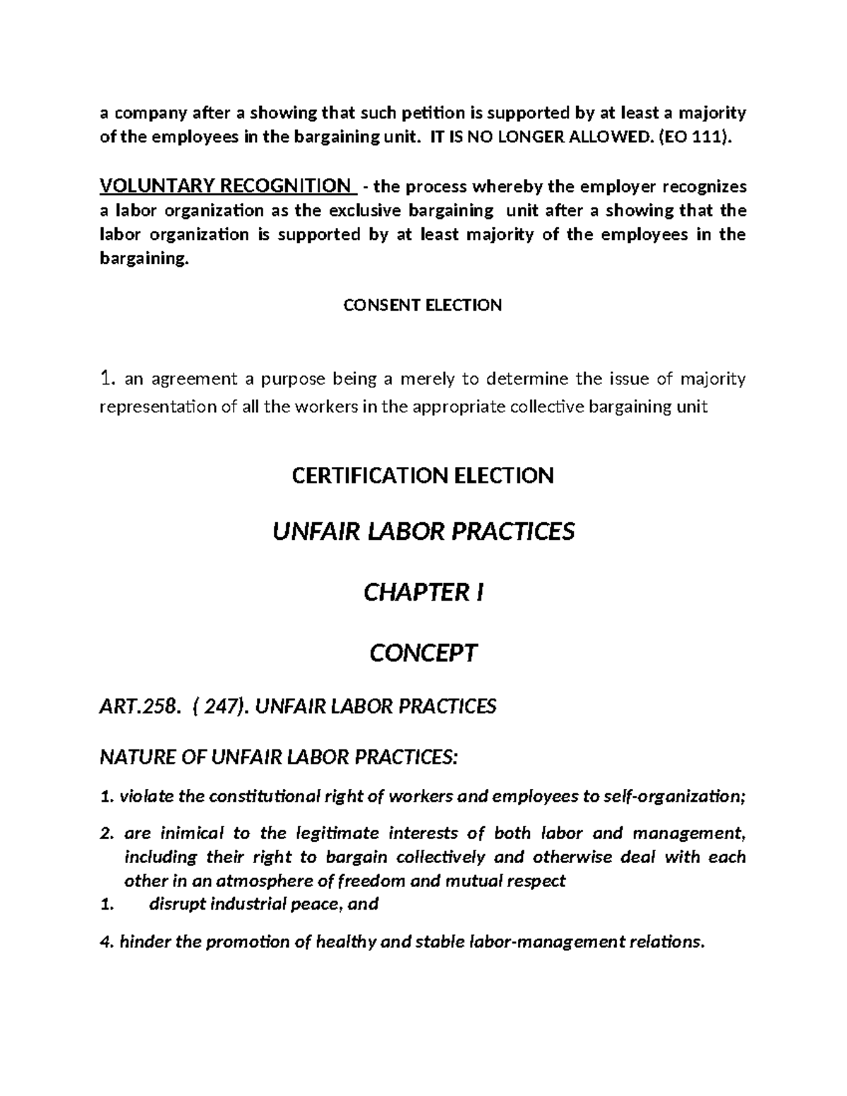 ULP - a company after a showing that such petition is supported by at ...