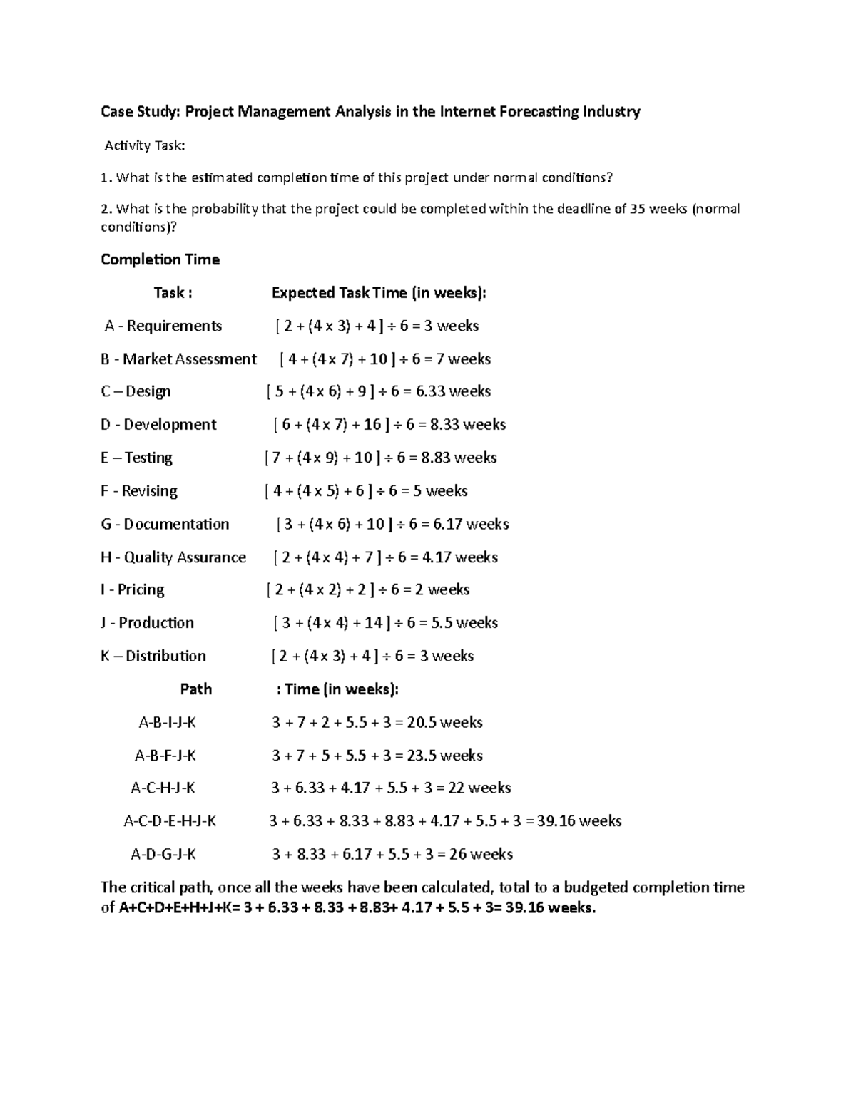 ISB ITPM Assignment 7 - English and science - Case Study: Project ...