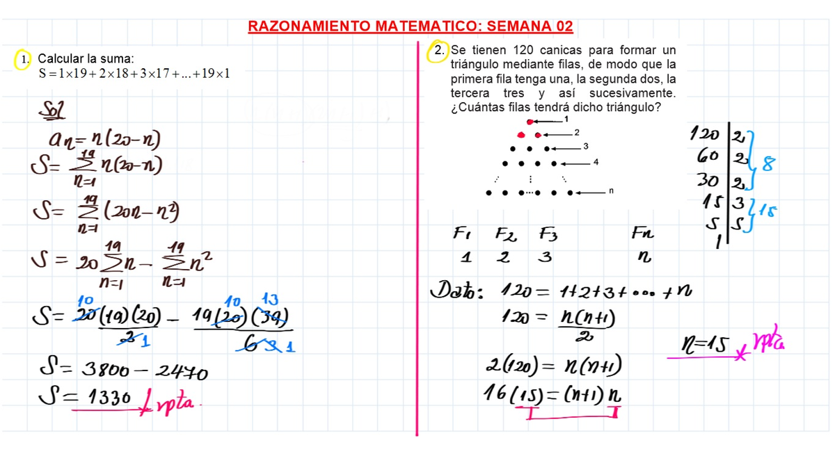 Razonamiento Matematico - Semana 02 - Idepunp - Matemática I - Studocu