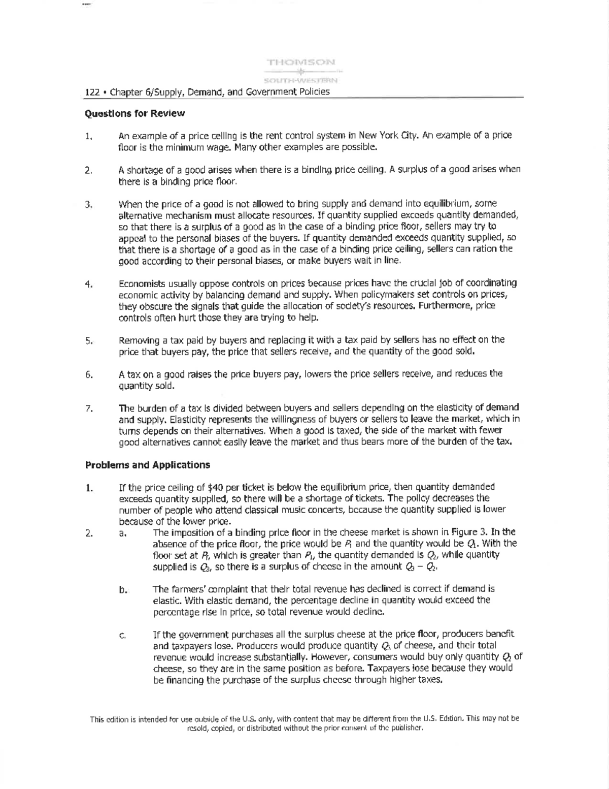 Chapter 6 Review Question Answer Key - Economics - Studocu