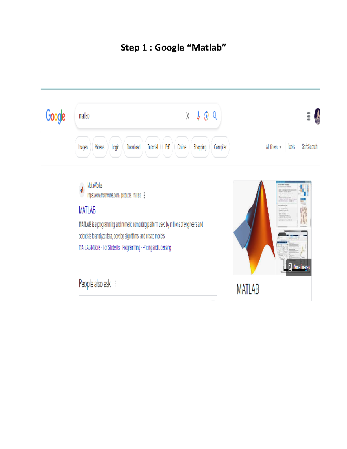 Matlab Manual - Reading Matraila - finance - Step 1 : Google “Matlab ...