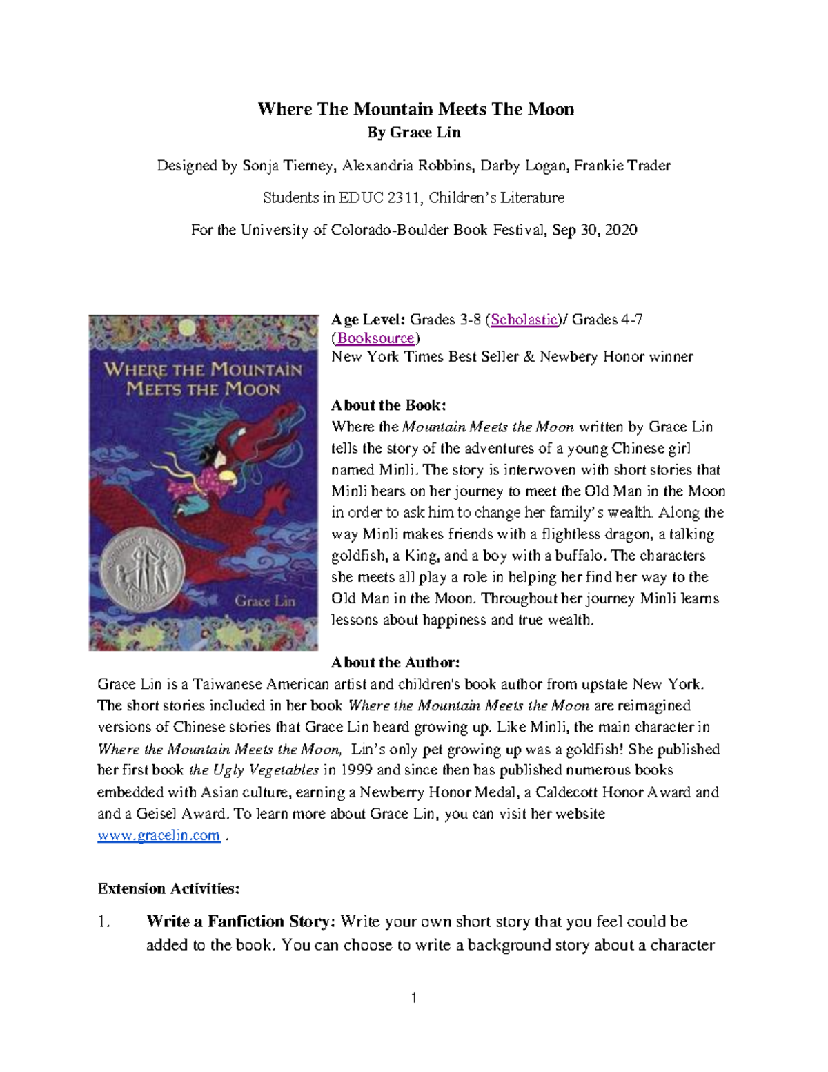 When the mountain meets the moon book guide by sj ak dl and ft - Where ...