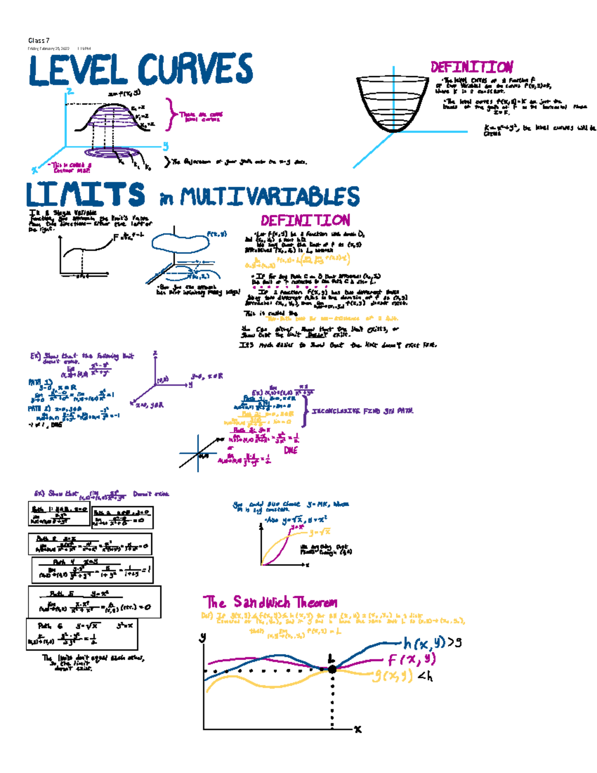 Multivariable Calculus Class 7 - 1016 305 - Class 7 Friday, February 25 ...