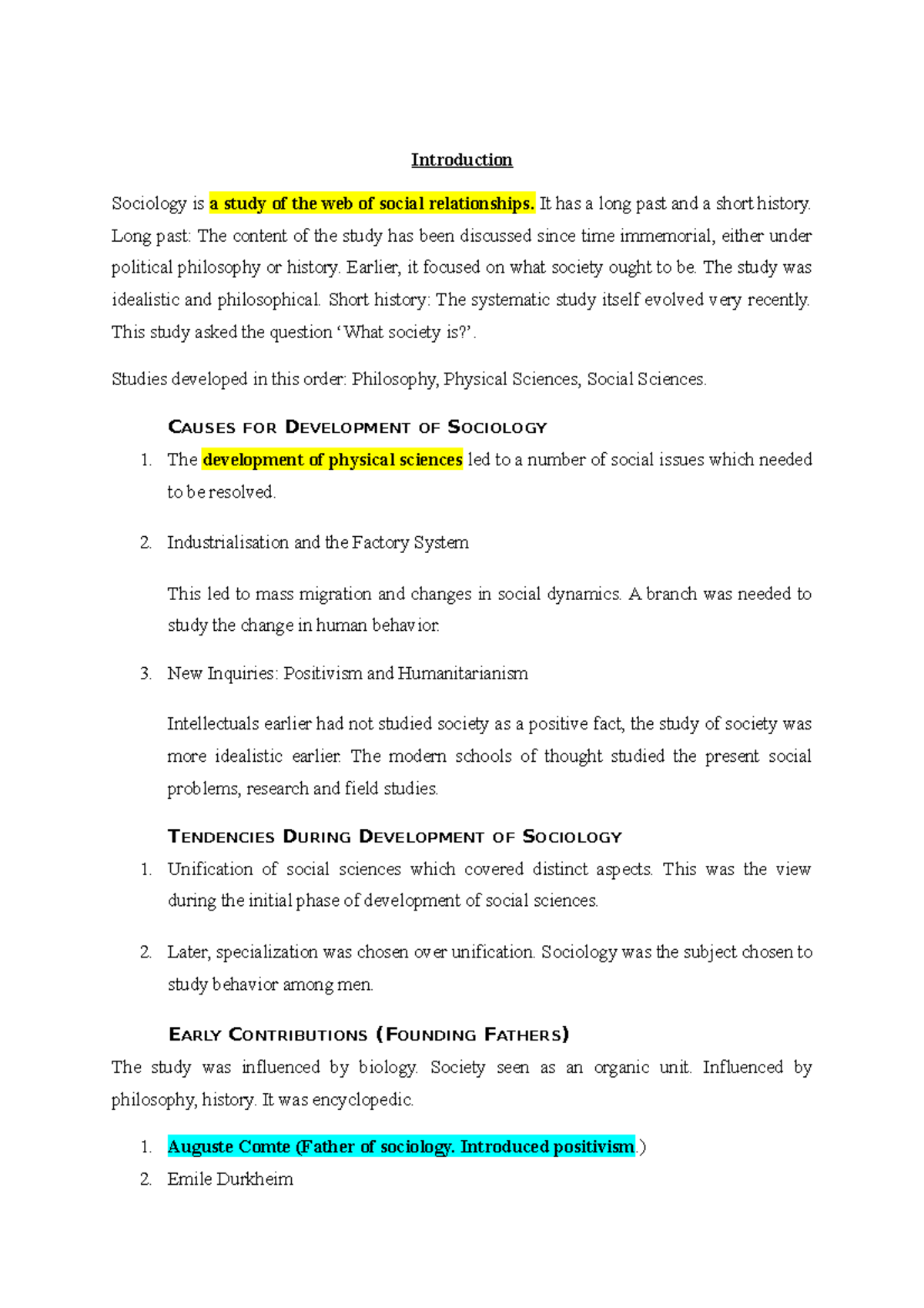 Socion ENd term file - socio notes - Introduction Sociology is a study ...