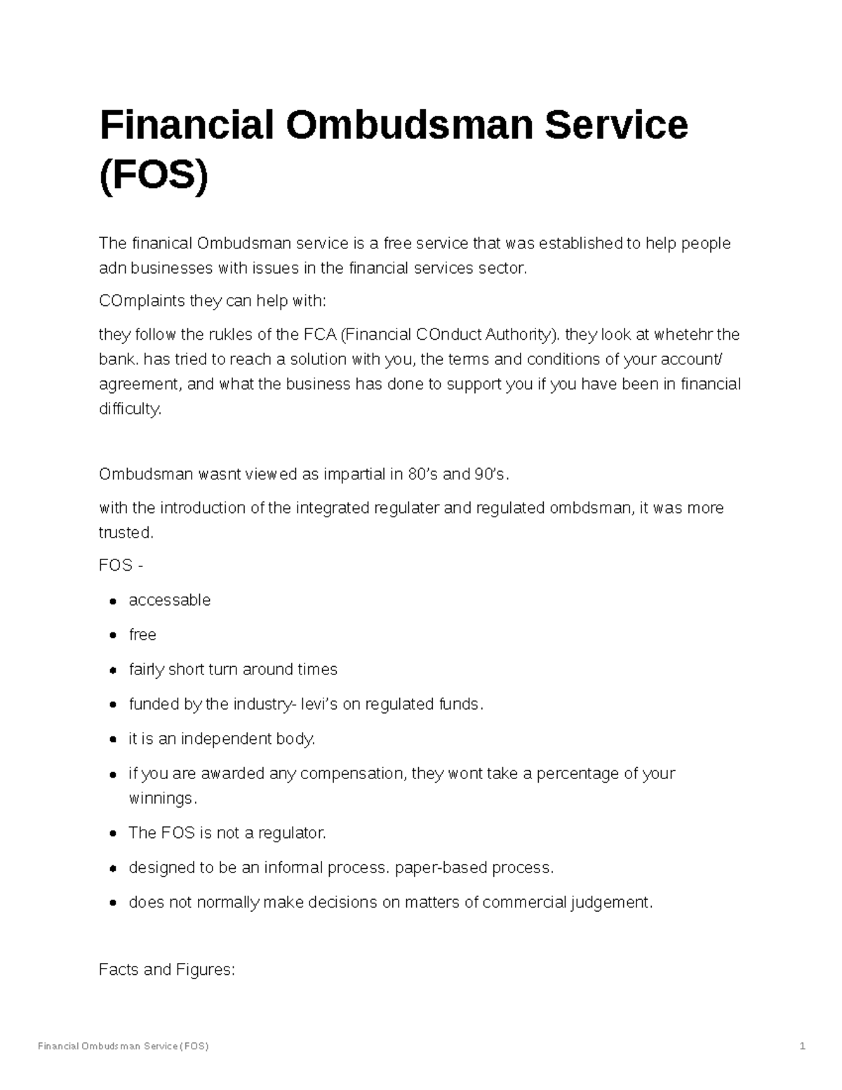 Financial Ombudsman Service(FOS) - Financial Ombudsman Service (FOS ...