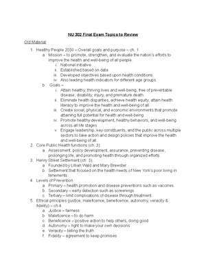 Community Health Final Exam Study Guide - ” National initiative ...