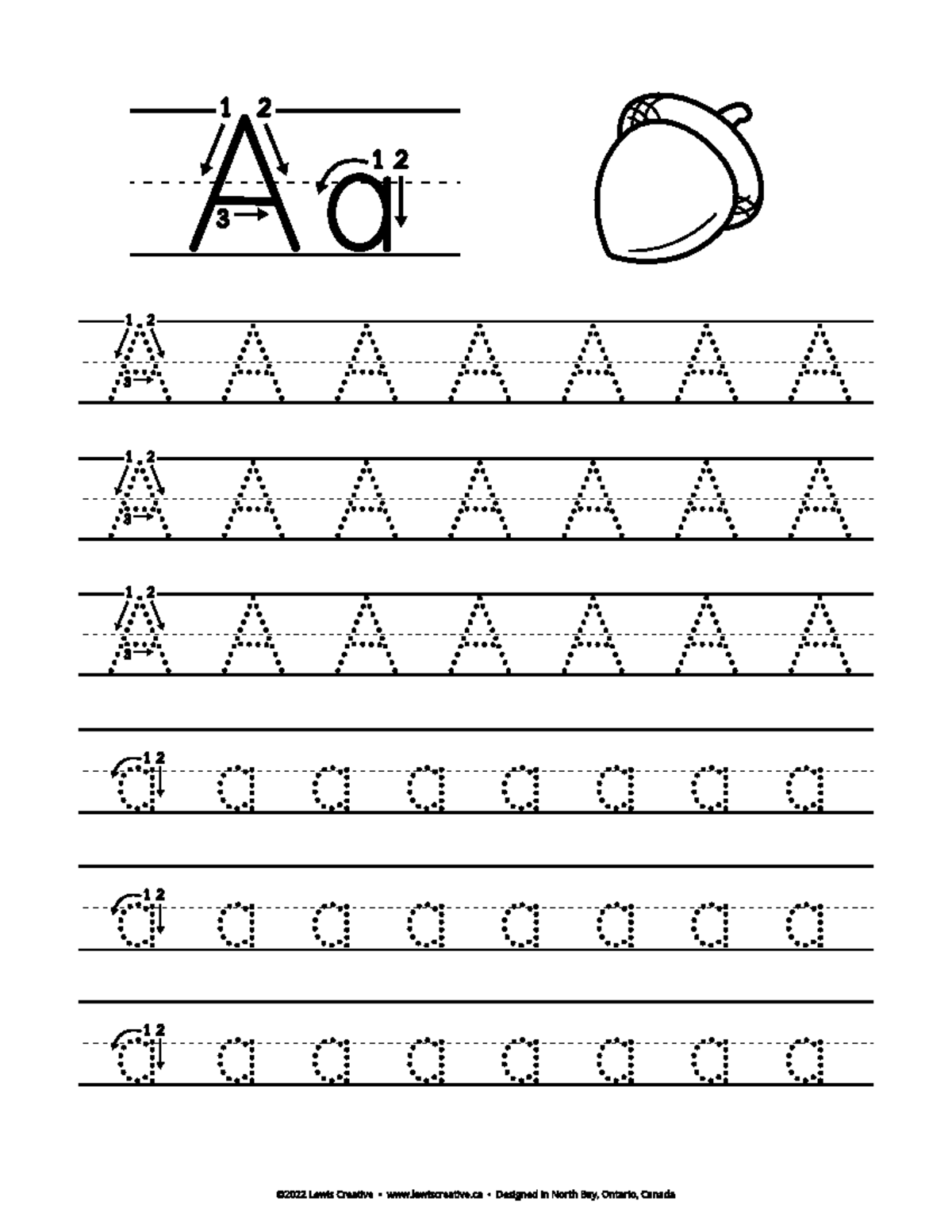 Alphabet Tracing Worksheetswith Directional Arrowsfor Practicing ...