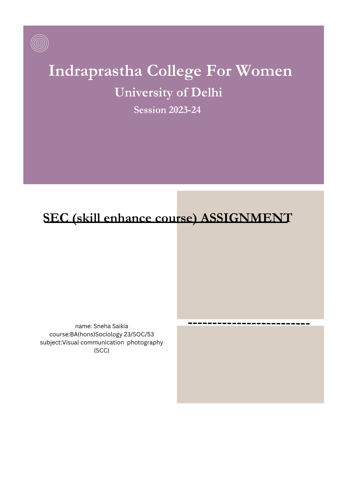 Sneha saikia project - History Hons - Indraprastha College For Women ...