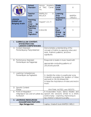 Exemplar Grade -6 - Issues AND Concerns ON Personal Health - I ...