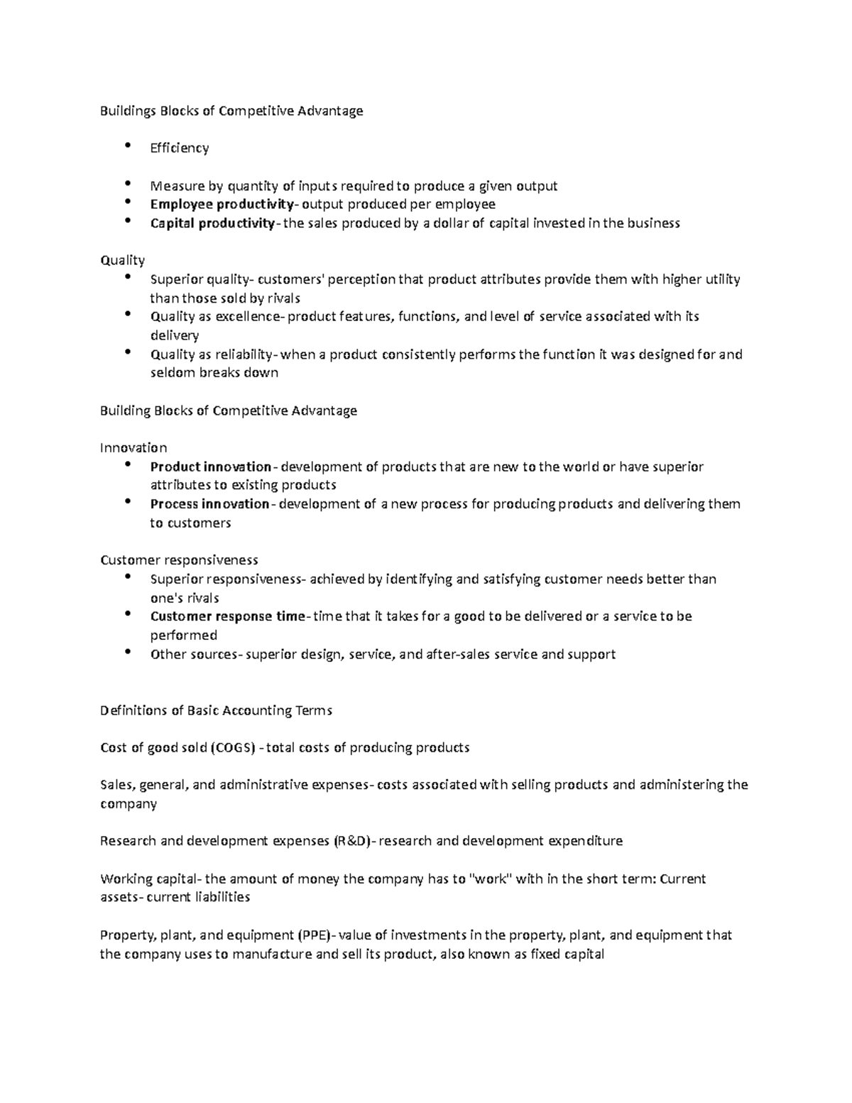 Strategy Notes 3 - Chapter 3 - Buildings Blocks of Competitive ...