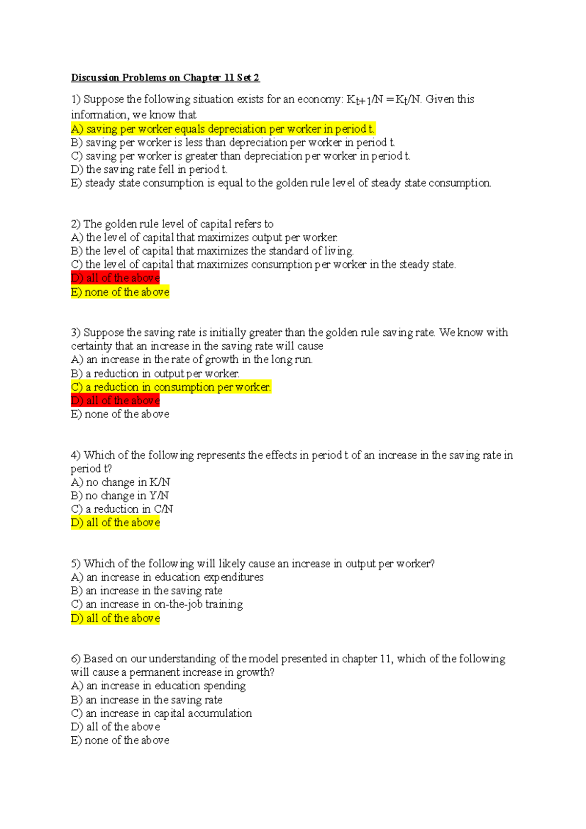 Discussion Problems on Chapter 11 Set 2 - Given this information, we ...