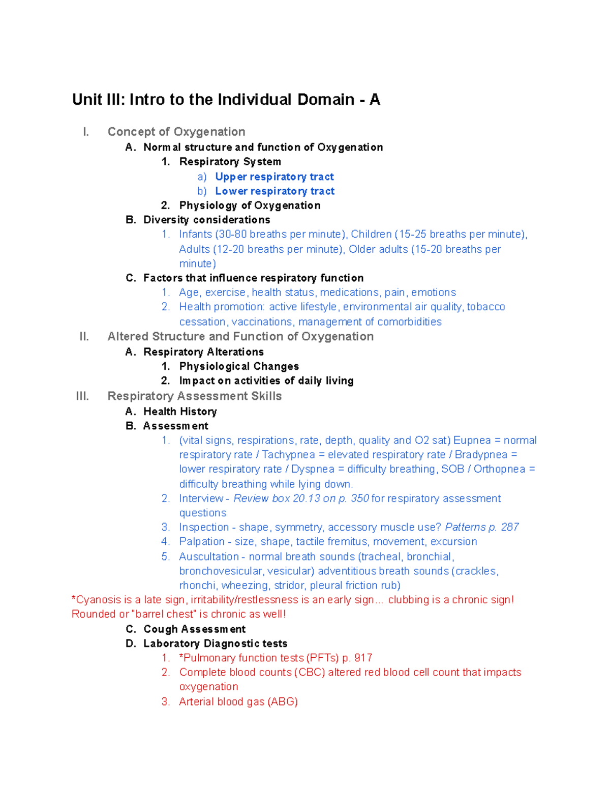 NUR 111 Unit 2 - oxygenation assessment, interventions, circulatory ...