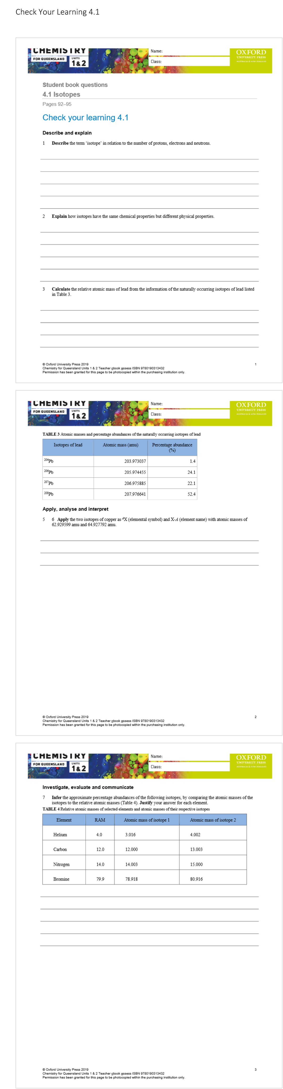 Check Your Learning 4 - exercise - CHEM 1001 - Check Your Learning 4 ...