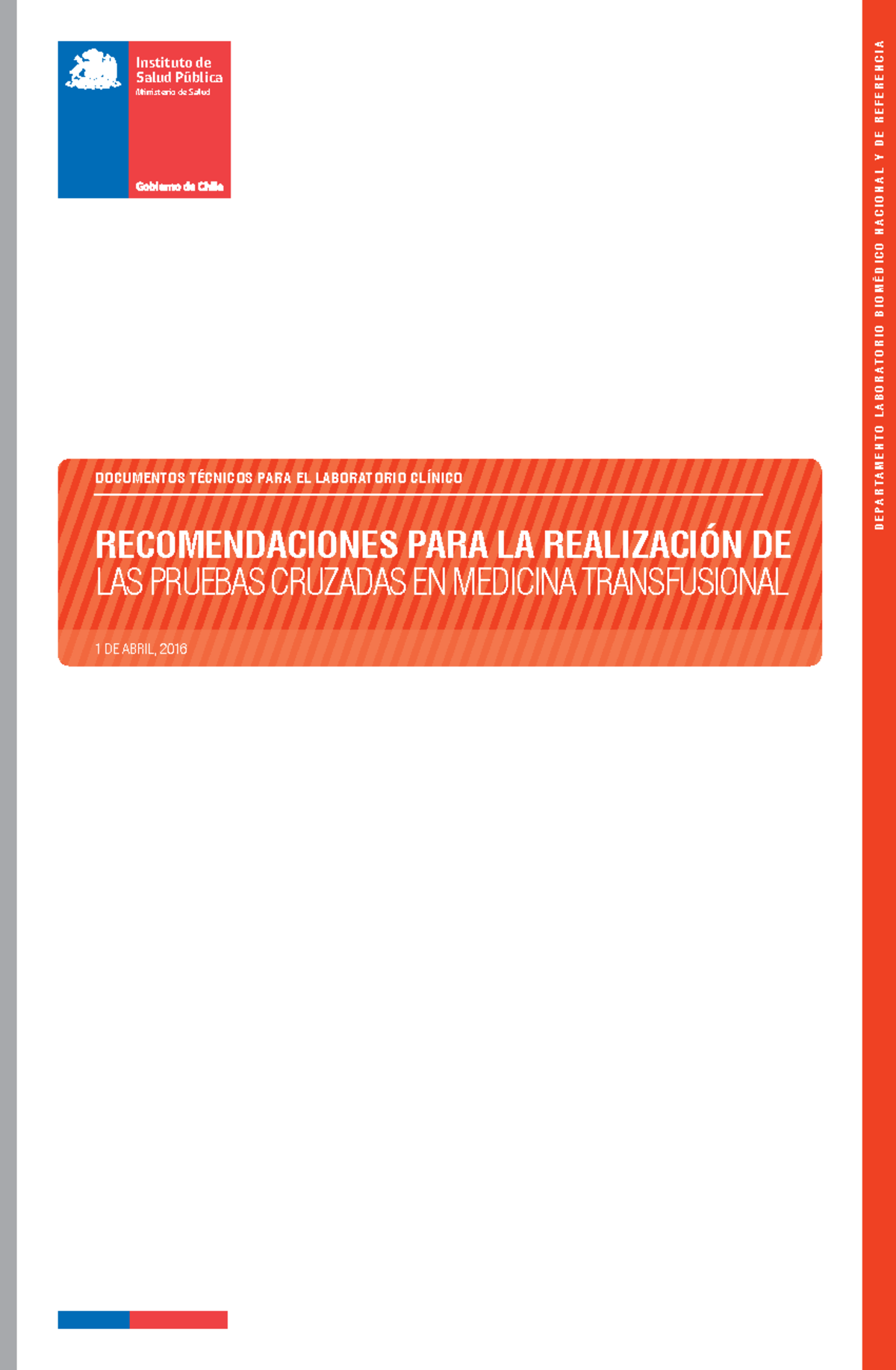 Recomendaciones para la realización de las Pruebas Cruzadas en Medicina ...