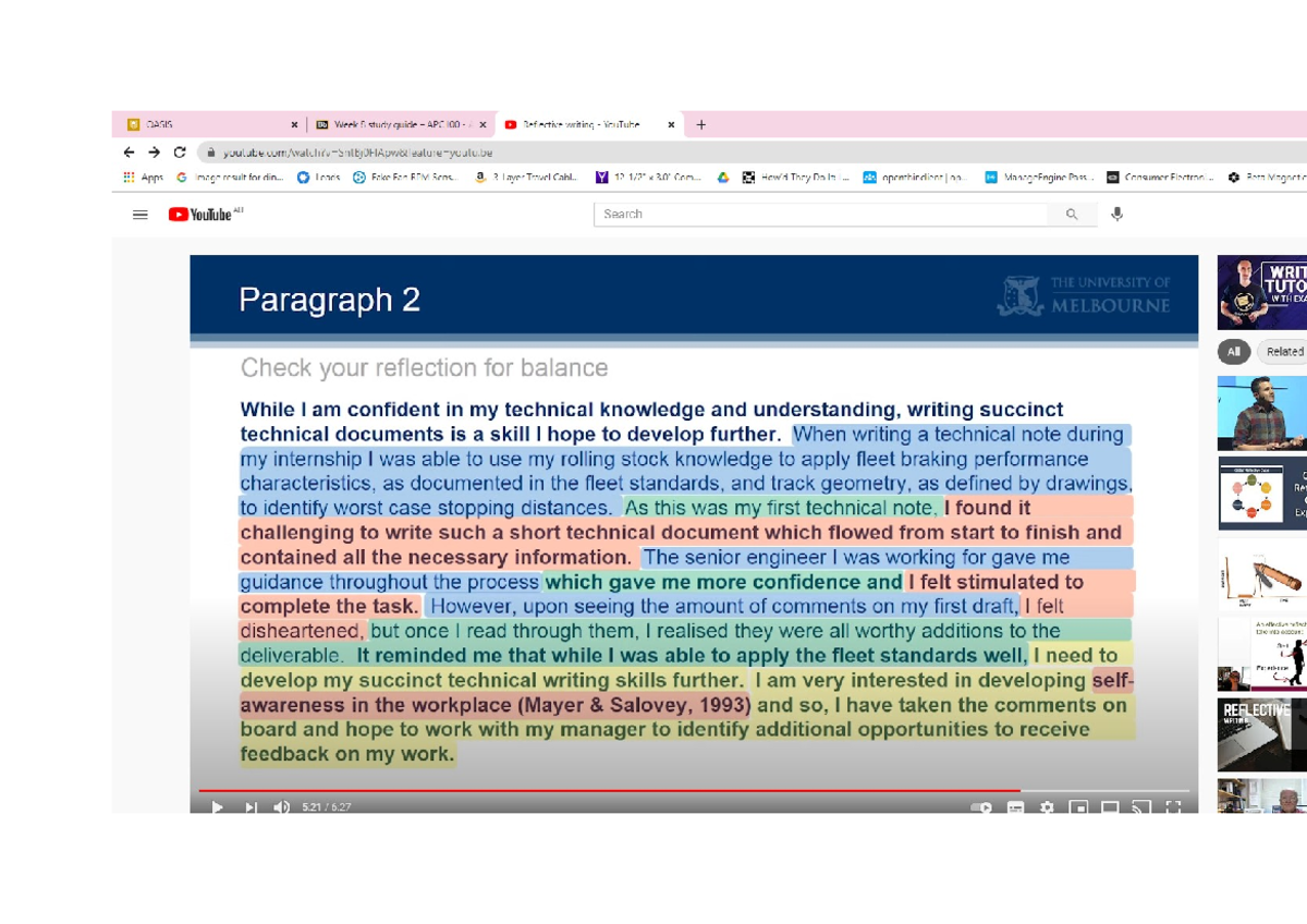 DIEP model sample reflective writing - COMS1010 - Studocu
