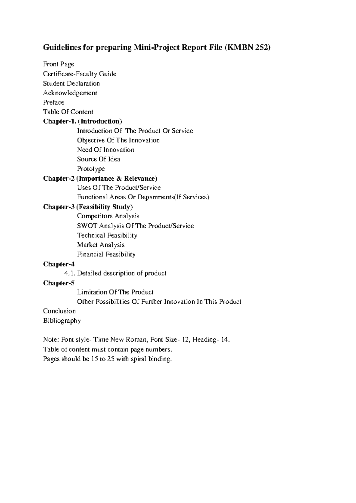 Mini project file format even sem 2024 - Guidelines for preparing Mini ...