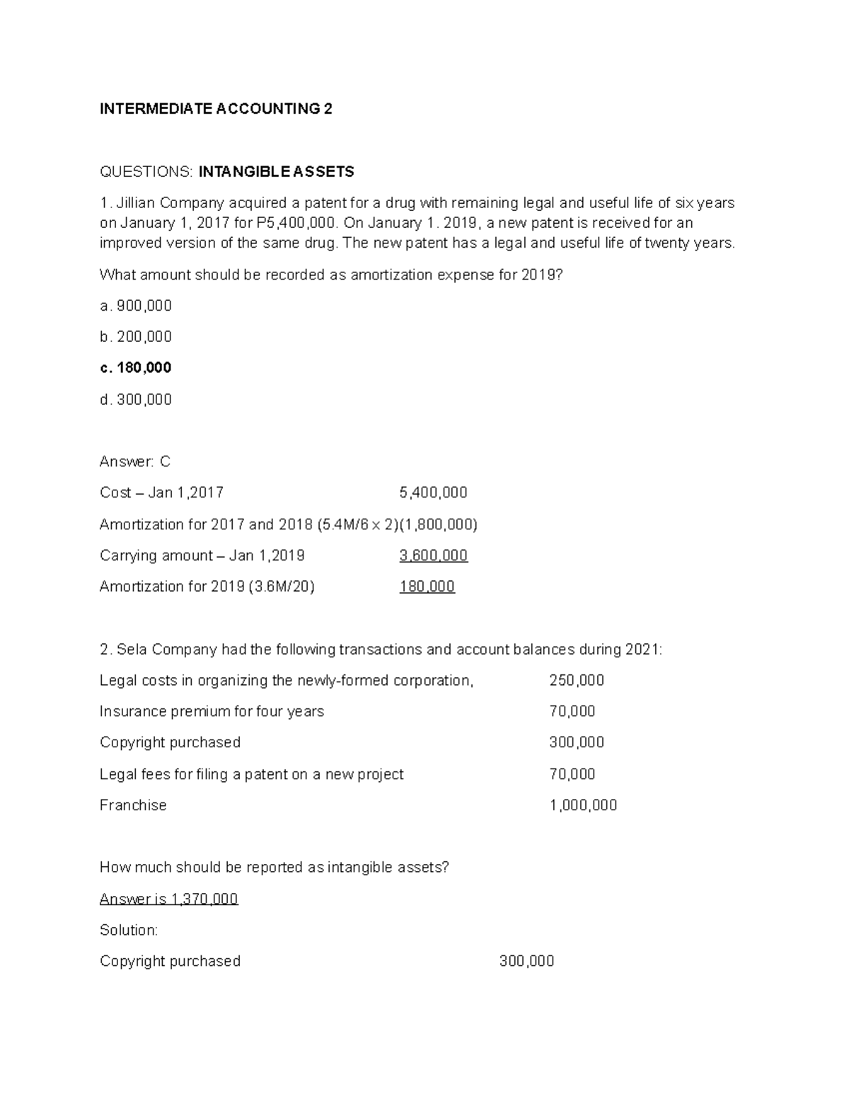 Intermediate ACCO 2 Practices WITH Solution - INTERMEDIATE ACCOUNTING 2 ...