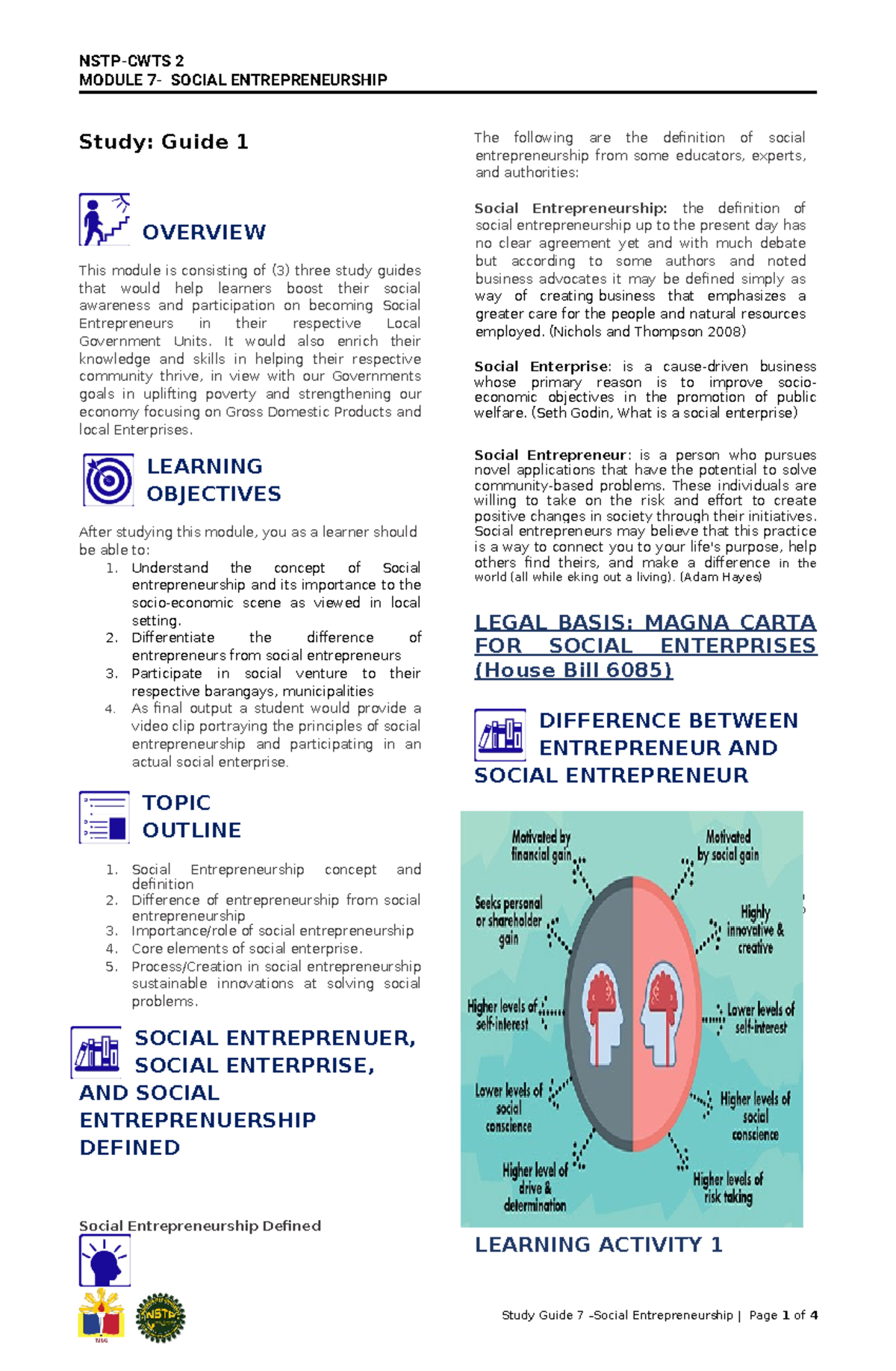 Social-Entrepreneurship 3 - NSTP-CWTS 2 MODULE 7- SOCIAL ...
