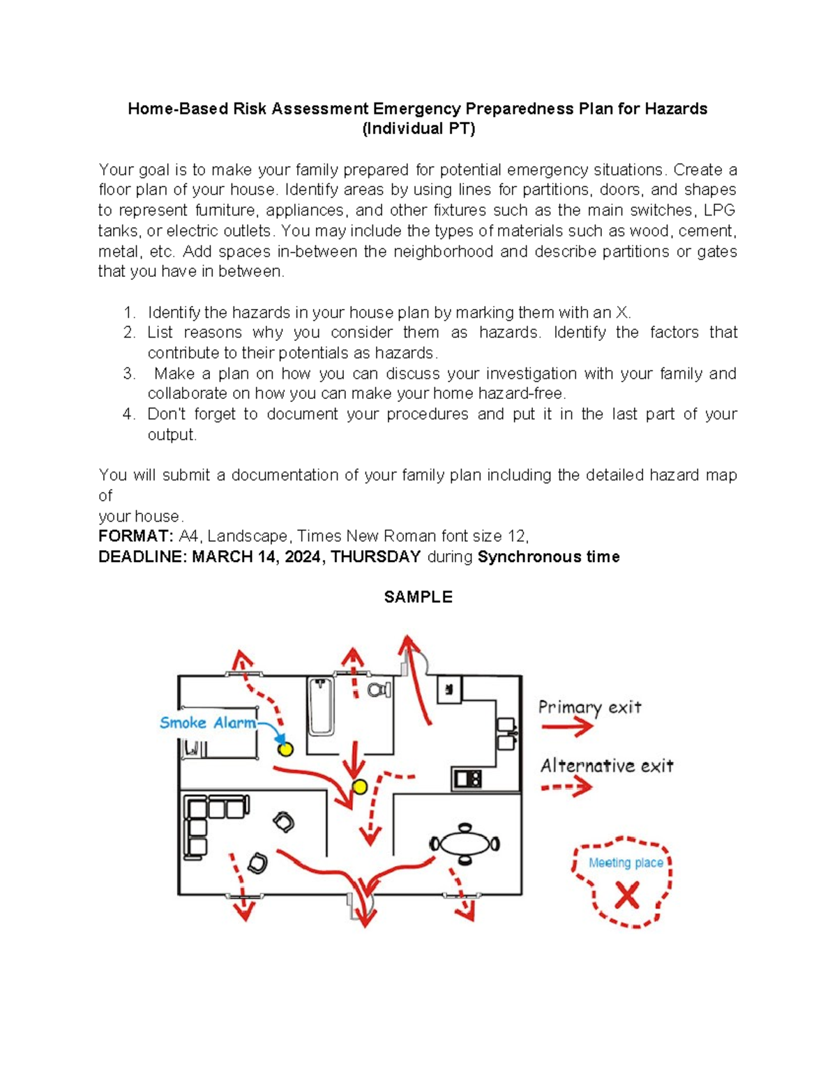 Home-Based Assessment and Emergency Preparedness Plan for Hazards ...