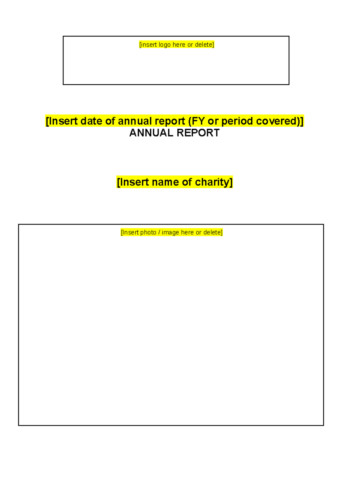 Annual Report Template - [Insert date of annual report (FY or period ...