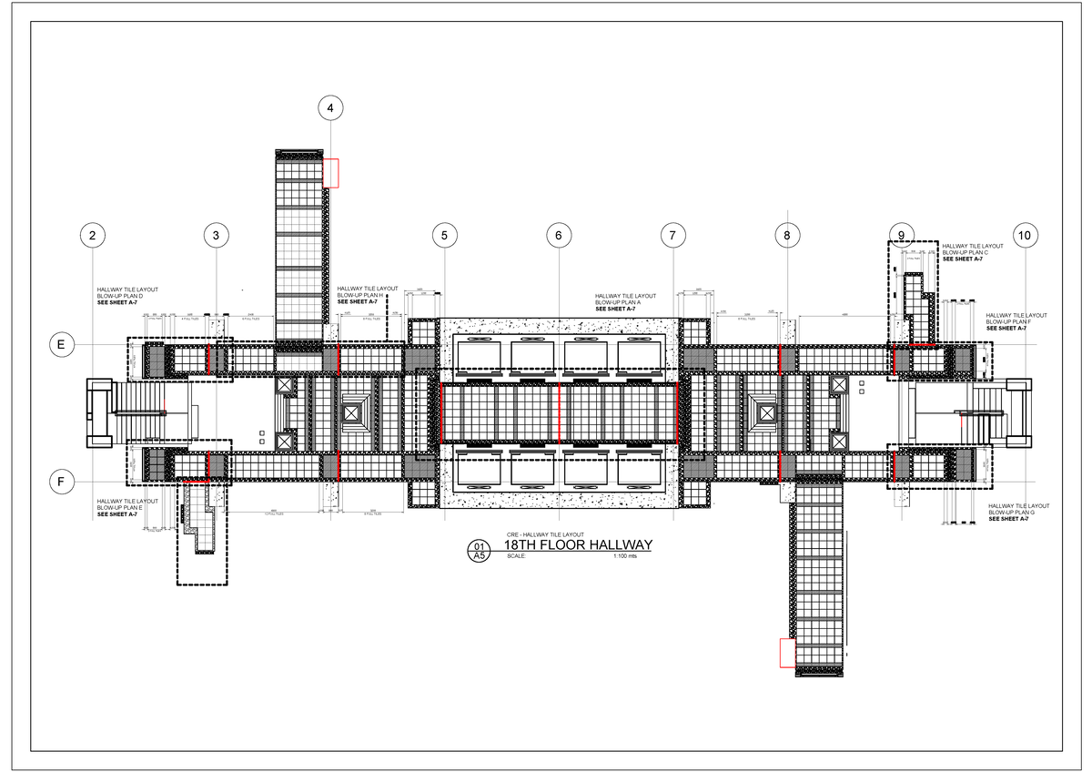 CRE-AS Built TILE 18th - dadad - 2 3 4 5 6 7 8 9 10 E F 8 FULL TILES 8 ...