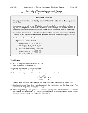 Week 1 - Completed - MATA22 - Studocu
